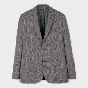 Paul Smith Check Wool Unlined Blazer - Grey