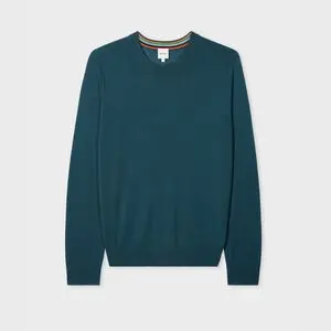 Paul Smith Petrol Merino Wool Sweater - Blue