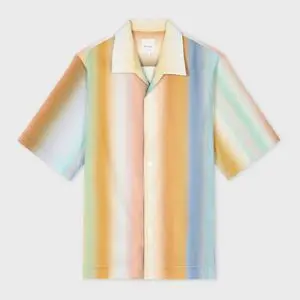 Paul Smith Oversized 'smith Stripe' Lyocell-cotton Shirt - Multicolour