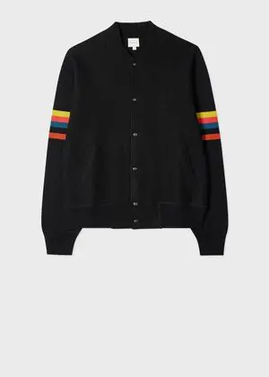 Paul Smith Merino Wool 'artist Stripe' Bomber Jacket