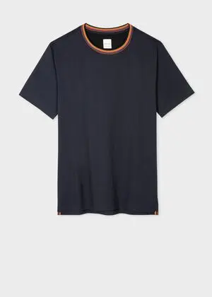Paul Smith Navy 'artist Stripe' Collar T-shirt