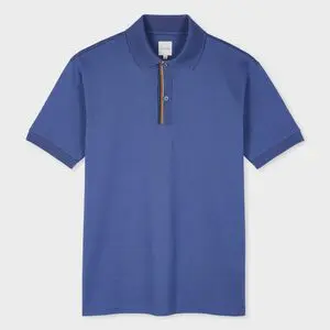 Paul Smith Dark 'signature Stripe' Trim Polo Shirt