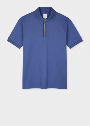 Paul Smith Dark 'signature Stripe' Trim Polo Shirt