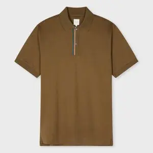Paul Smith Signature Stripe' Trim Polo Shirt - Brown