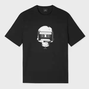 Paul Smith Skull Tape' Print T-shirt - Black