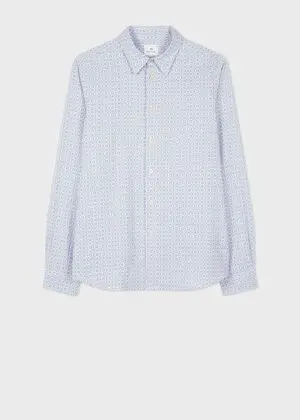 Paul Smith Tailored-fit Geometric Dobby Cotton Shirt