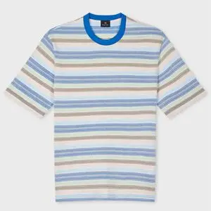 Paul Smith Pastel Multi Yarn-dye Stripe T-shirt - Multicolour