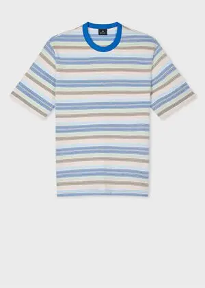 Paul Smith Pastel Multi Yarn-dye Stripe T-shirt