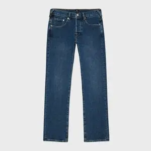 Paul Smith Standard Fit Mid-wash Organic Stretch Jeans