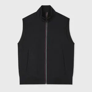 Paul Smith Sports Stripe' Mixed Media Gilet - Black