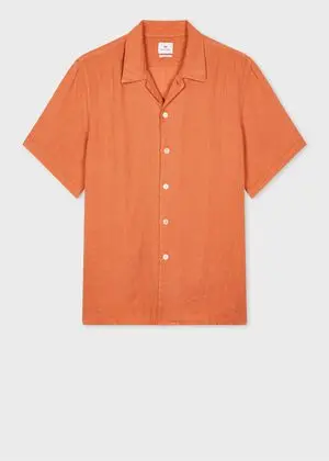 Paul Smith Washed Linen Short-sleeve Shirt
