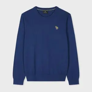 Paul Smith Royal Organic Cotton Zebra Logo Sweater - Blue