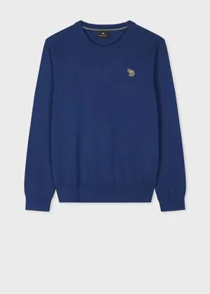 Paul Smith Royal Organic Cotton Zebra Logo Sweater
