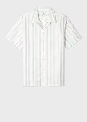 Paul Smith White Multistripe Short-sleeve Shirt