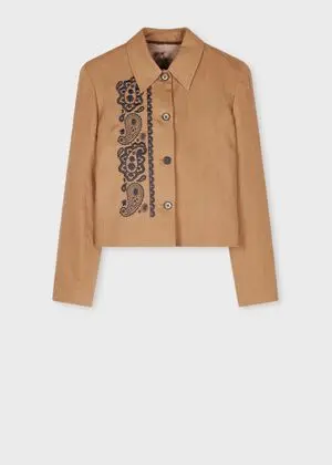 Paul Smith Tan Paisley Linen Jacket