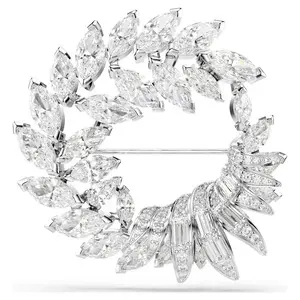SWAROVSKI Mesmera Brooch With Zirconia And Sculptural Details - White