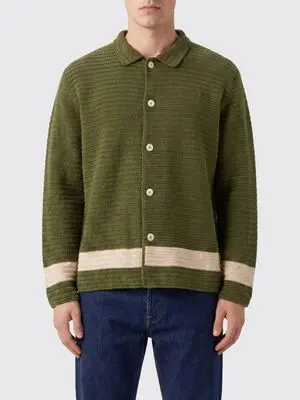 BODE Long-sleeve Crochet Cotton Shirt With A Relaxed Fit - Green