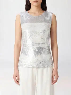 Patrizia Pepe Sleeveless Sequin Top - Gnawed Blue