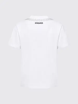 Patrizia Pepe Rhinestone Embroidered Cotton T-shirt