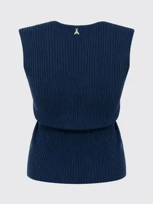 Patrizia Pepe Slim Fit V-neck Sleeveless Knit Top In Viscose