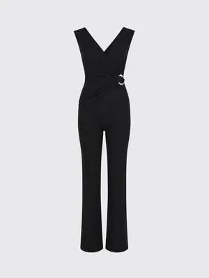 Patrizia Pepe Sleeveless V-neck Jumpsuit With Ring Detail