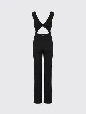 Patrizia Pepe Sleeveless V-neck Jumpsuit With Ring Detail