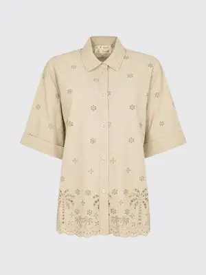 MC2 SAINT BARTH Embroidered Cotton Shirt With Dropped Shoulders