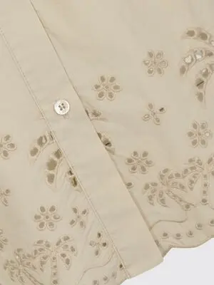 MC2 SAINT BARTH Embroidered Cotton Shirt With Dropped Shoulders