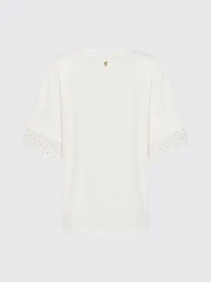 Alberta Ferretti Short-sleeved T-shirt With Embroidered Logo - White