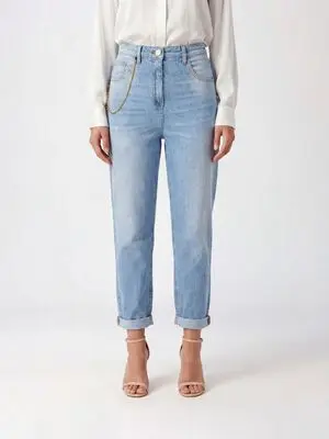 Elisabetta Franchi High-waisted Slim Fit Cropped Skinny Jeans