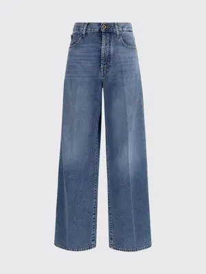 Jacob Cohen High-waisted Palazzo Fit Wide Leg Jeans In Cotton Denim