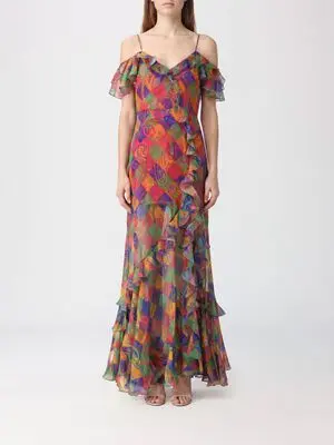 Etro Printed Ruffled Maxi Dress - Multicolor
