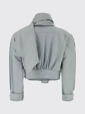 Chloé Cropped Linen And Cotton Tie-neck Belted Jacket