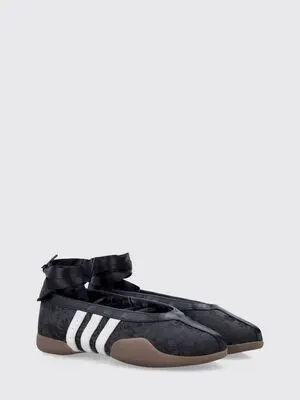 ADIDAS ORIGINALS Satin Ballet Flats With Ankle Tie-up Ribbons