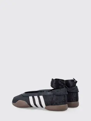 ADIDAS ORIGINALS Satin Ballet Flats With Ankle Tie-up Ribbons