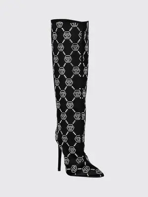 Philipp Plein Knee-high Boots With Crystal Embellishments
