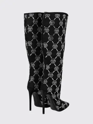 Philipp Plein Knee-high Boots With Crystal Embellishments