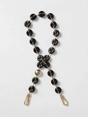 Loewe Shoulder Strap With Beads And Gold Tone Hardware - Black