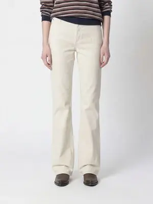 A.p.c. High Rise Flare Jeans In Organic Cotton Denim - White