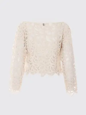 Patrizia Pepe Long Sleeve Embroidered Top