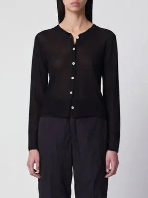 DUNST Cotton And Modal Blend Cardigan - Black