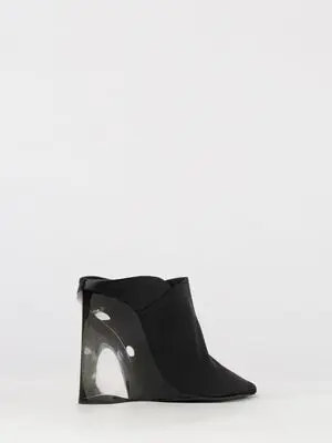 Alaïa Viscose Satin Sculptural Heel Mules