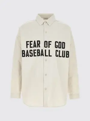 Fear Of God Relaxed Fit Cotton Shirt With Logo And French Collar