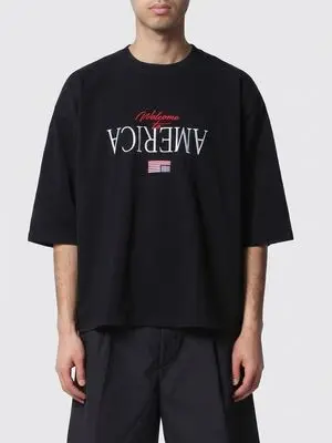 WILLY CHAVARRIA Relaxed Fit Cotton T-shirt With Contrasting Logo Print - Grey