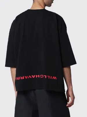 WILLY CHAVARRIA Relaxed Fit Cotton T-shirt With Contrasting Logo Print