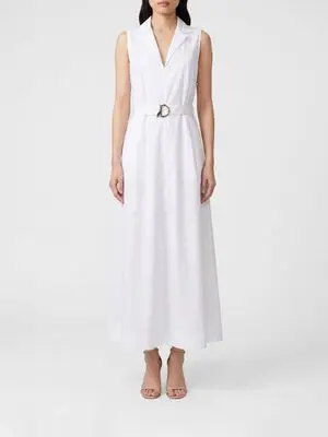 Patrizia Pepe Belted Midi Dress - White