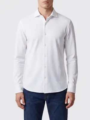 BROOKSFIELD Slim Fit Casual Shirt In Cotton Jersey With French Collar - White