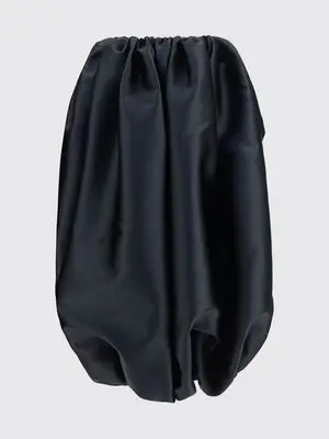 Calvin Klein A-line Midi Skirt In Silk Blend With Drawstring Waist