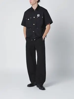 Sacai X Carhartt Wip Short-sleeved Cotton Shirt With Patch Pockets