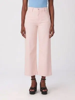 Paige Vanessa High-waisted Straight Cropped Cotton Denim Jeans - Pink